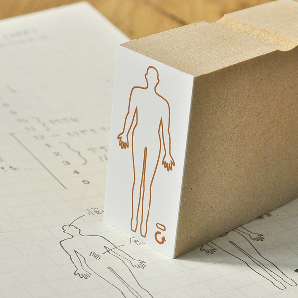 まえ・うしろ、両方使える人体スタンプ | OSANPO Shopping | 手帳に役立つスタンプ雑貨の通販